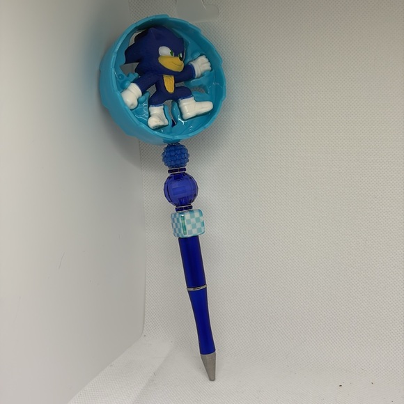 Hand Crafted | Office | Sonic The Hedgehog Blue Pen | Poshmark